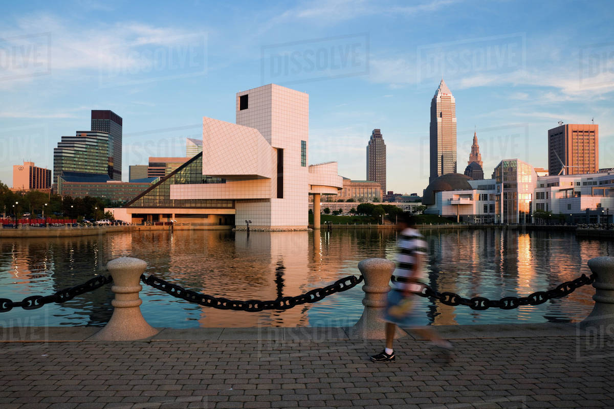 USA, Ohio, Cleveland, Rock and Roll Hall of Fame - Royalty-free Stock ...