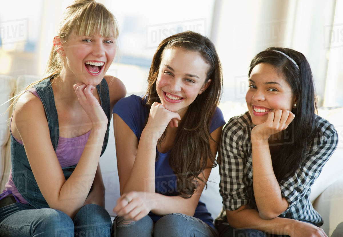 Friends laughing - Stock Photo - Dissolve