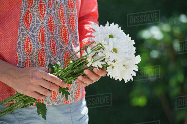 Fresh flowers in woman's hands - Royalty-free Stock Photo | Dissolve