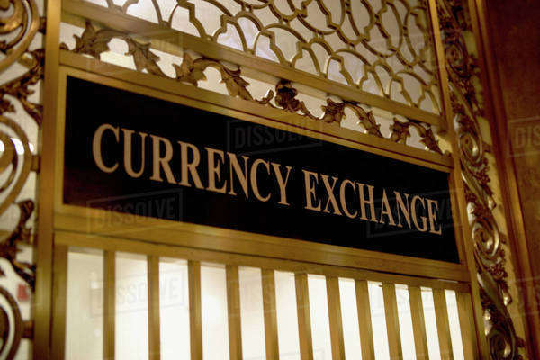 Currency exchange window - Stock Photo - Dissolve