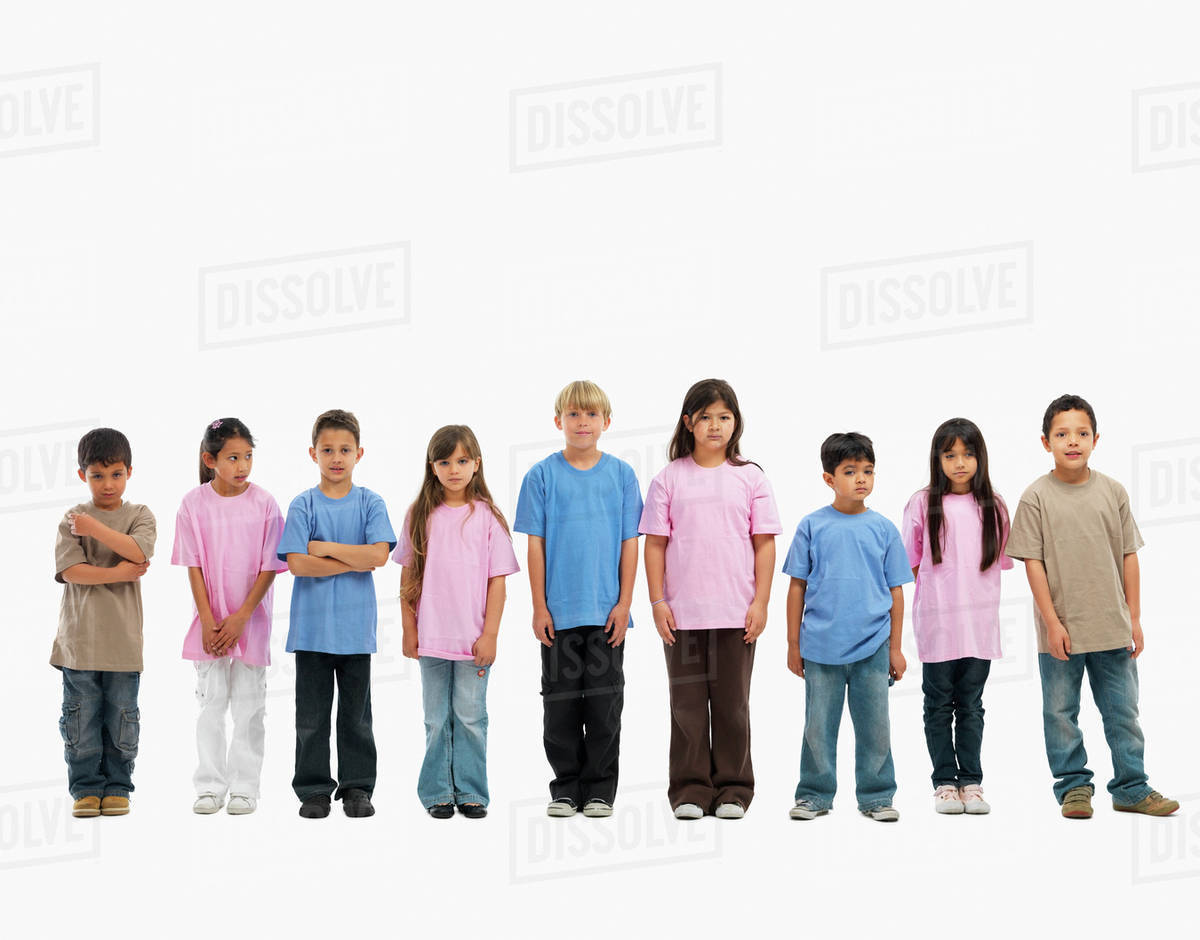 Children in a line - Stock Photo - Dissolve