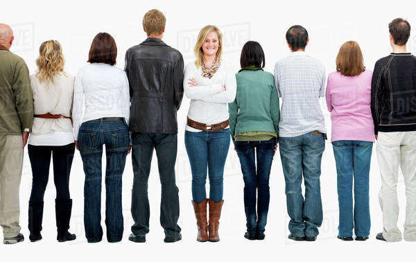 People in a line - Royalty-free Stock Photo | Dissolve