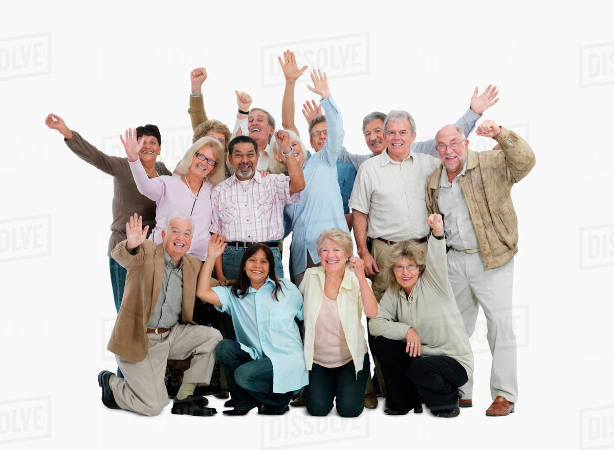 A group of people waving - Royalty-free Stock Photo | Dissolve