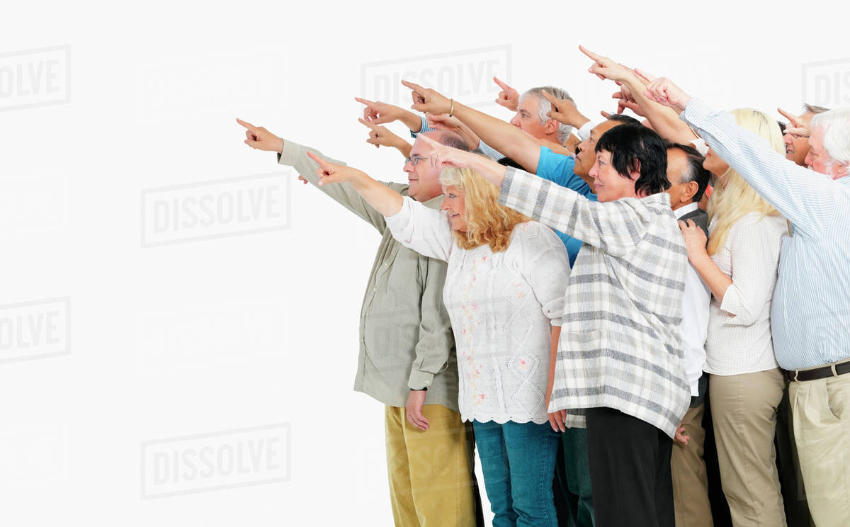 A group of people pointing - Royalty-free Stock Photo | Dissolve