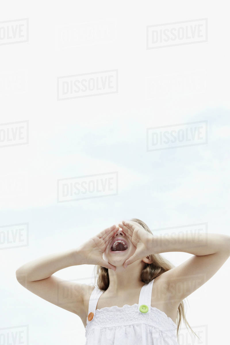 Young girl shouting - Royalty-free Stock Photo | Dissolve