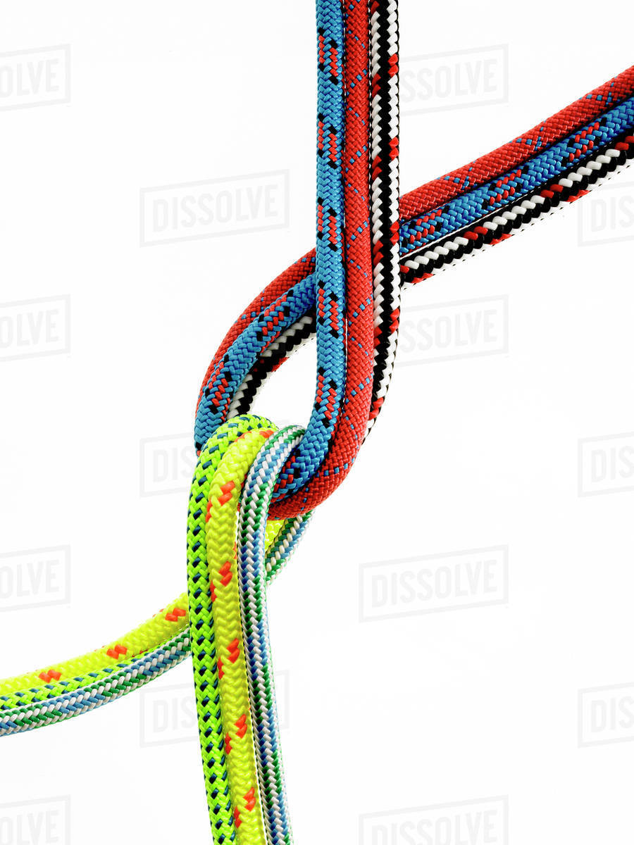 Two ropes looped together - Stock Photo - Dissolve