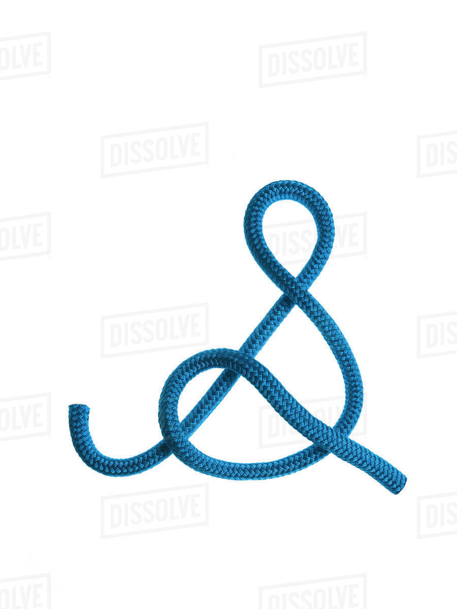 Blue rope in the shape of a letter S - Stock Photo - Dissolve