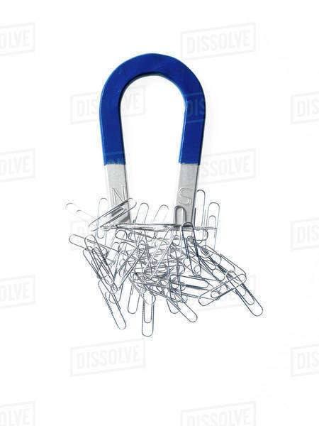 Magnet and paper clips - Royalty-free Stock Photo | Dissolve