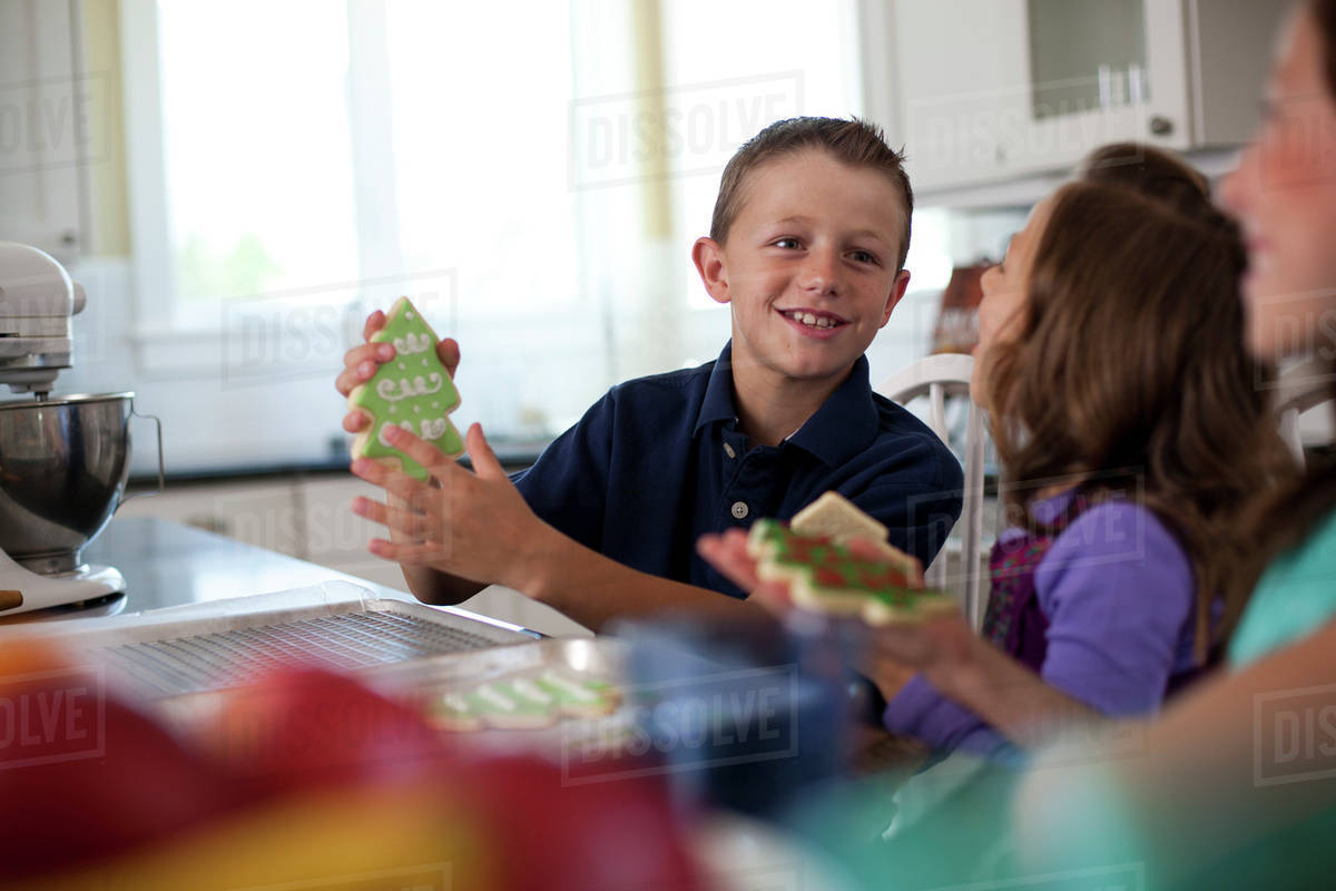 Children baking cookies - Stock Photo - Dissolve