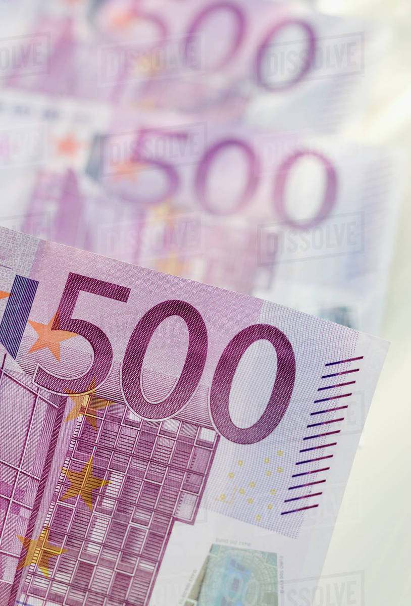 Close up of 500 euro notes - Royalty-free Stock Photo | Dissolve