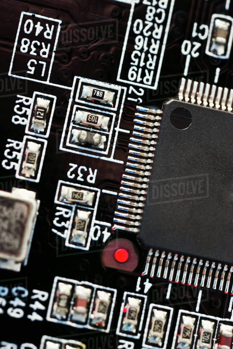 Close-up of computer chip - Royalty-free Stock Photo | Dissolve