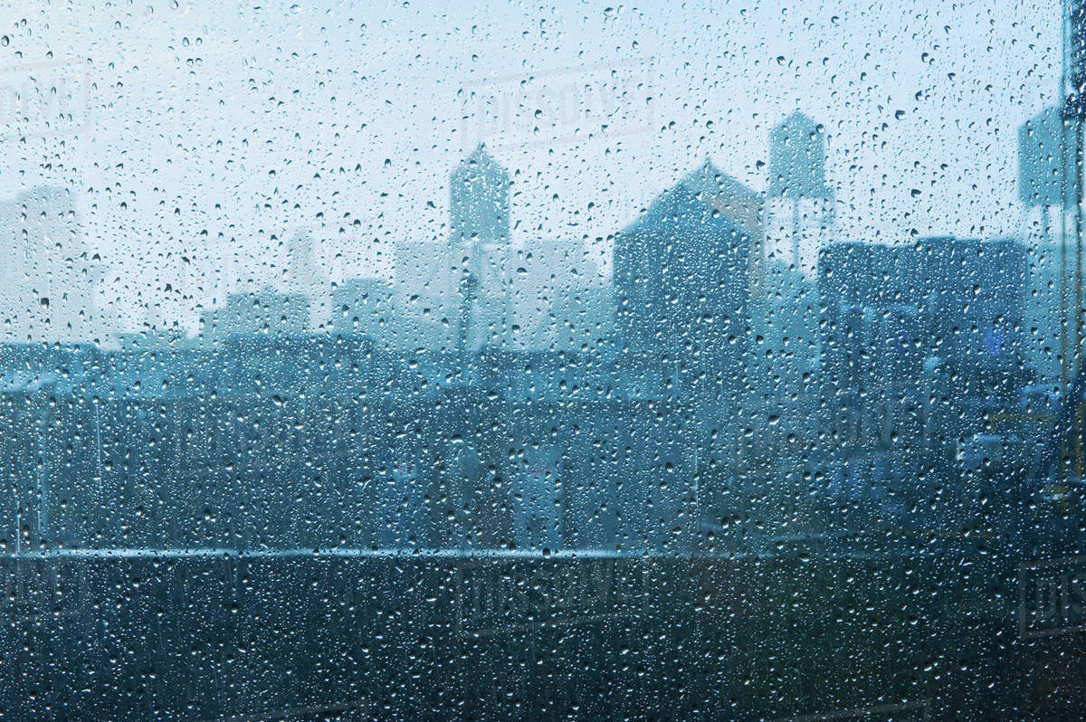 Water drops on window - Stock Photo - Dissolve