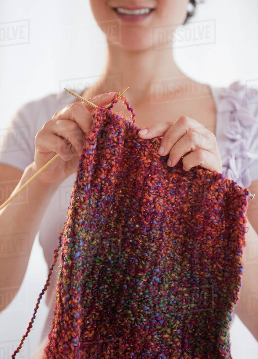 Woman knitting - Royalty-free Stock Photo | Dissolve