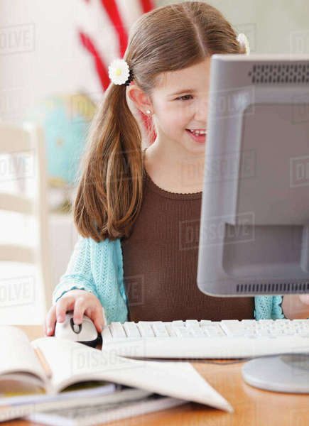 Child at computer - Royalty-free Stock Photo | Dissolve