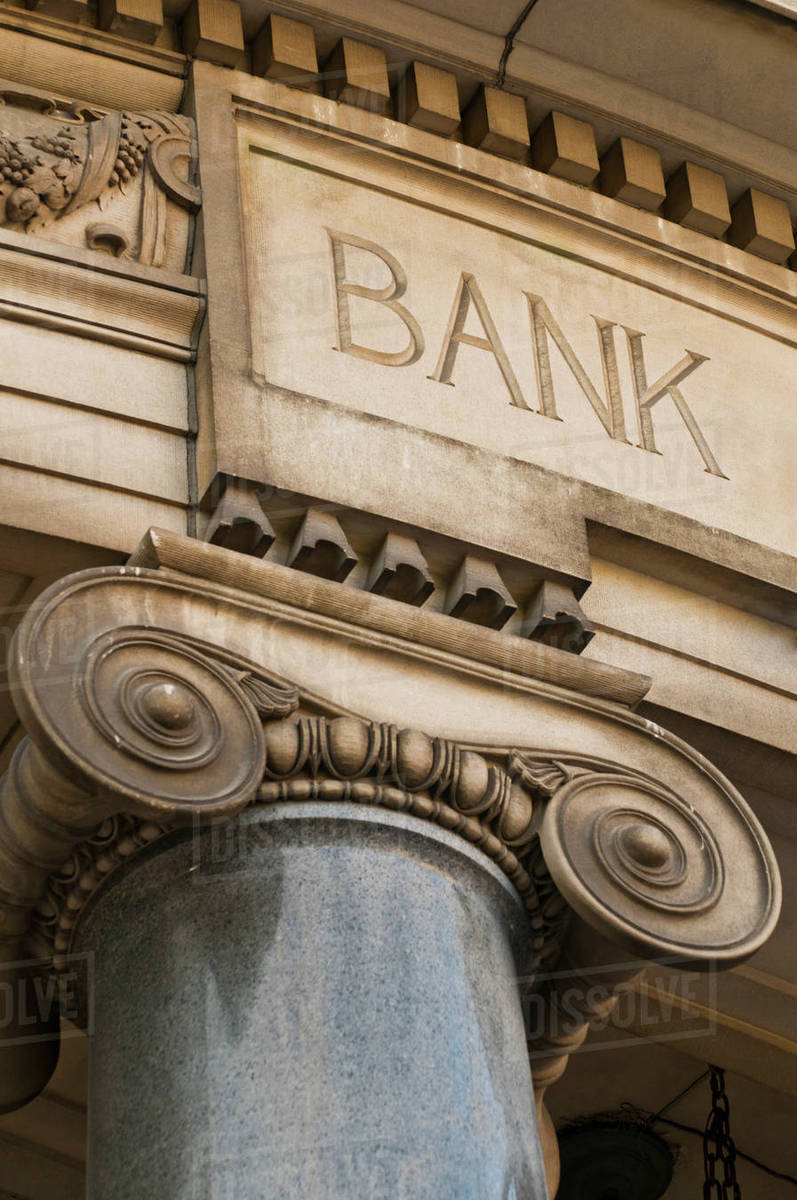 The sign on a bank - Royalty-free Stock Photo | Dissolve