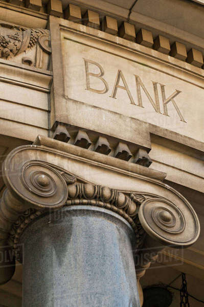 The sign on a bank - Royalty-free Stock Photo | Dissolve