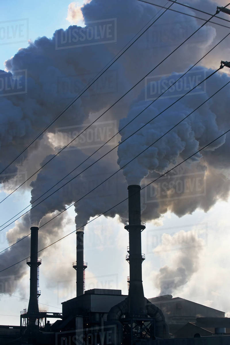 Smoke from factory - Royalty-free Stock Photo | Dissolve