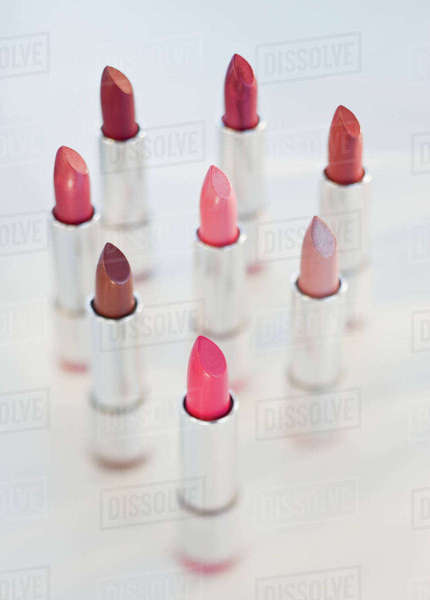 Close up of assorted lipsticks - Royalty-free Stock Photo | Dissolve
