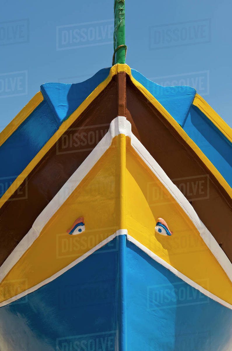 Close up of colorful boat prow - Stock Photo - Dissolve