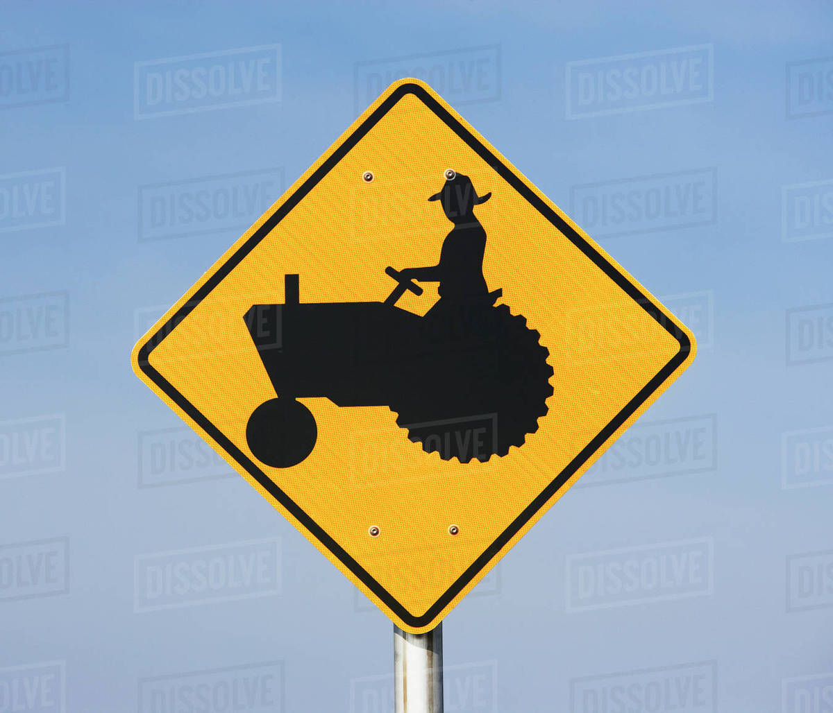 Farmer on tractor sign - Royalty-free Stock Photo | Dissolve