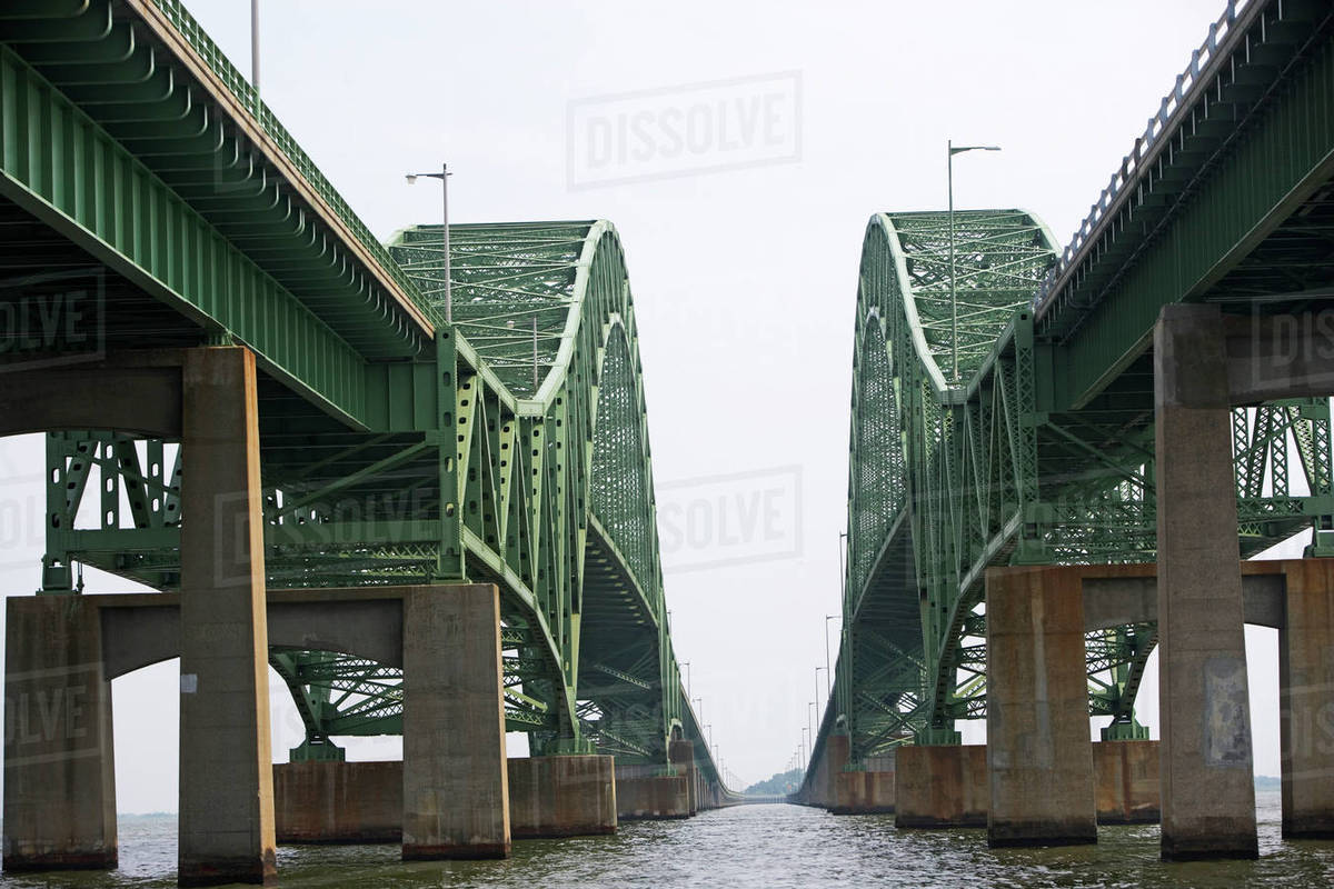 Identical steel bridges - Royalty-free Stock Photo | Dissolve