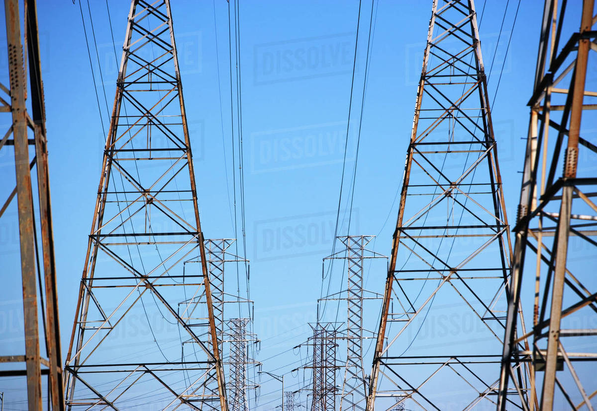 Electricity pylons - Royalty-free Stock Photo | Dissolve