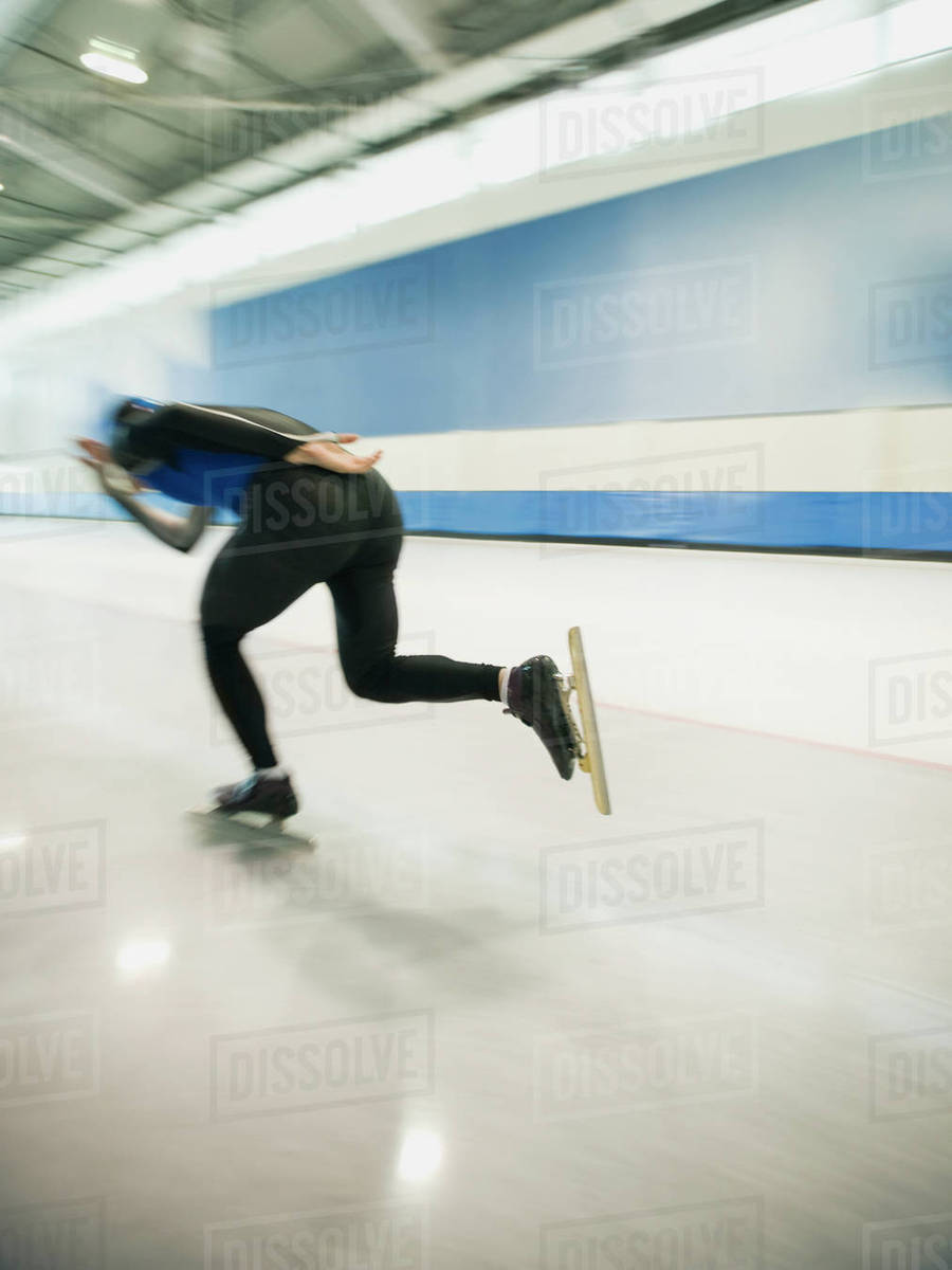Male speed skater skating - Royalty-free Stock Photo | Dissolve