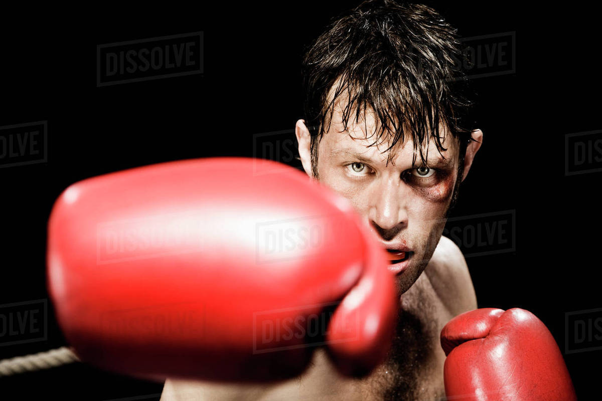Close up of boxer boxing - Stock Photo - Dissolve