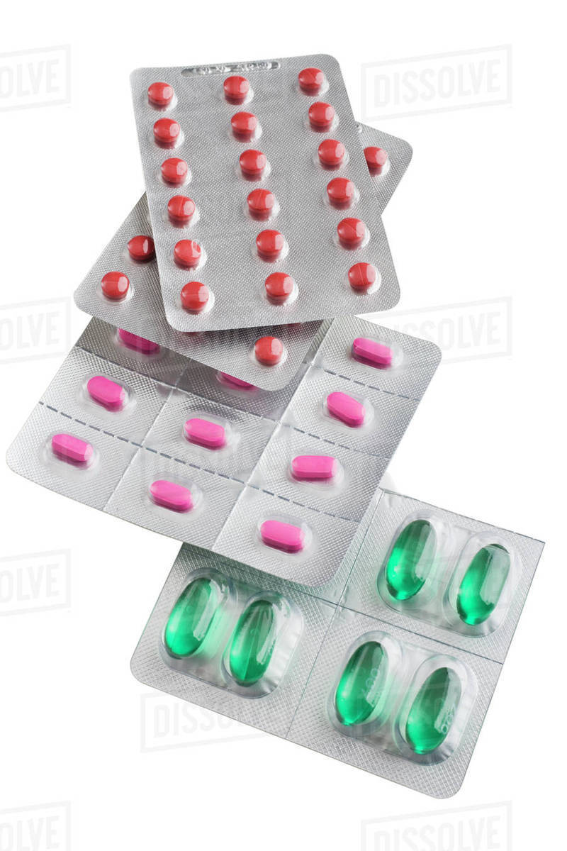 Assorted medication in bubble packs - Royalty-free Stock Photo | Dissolve