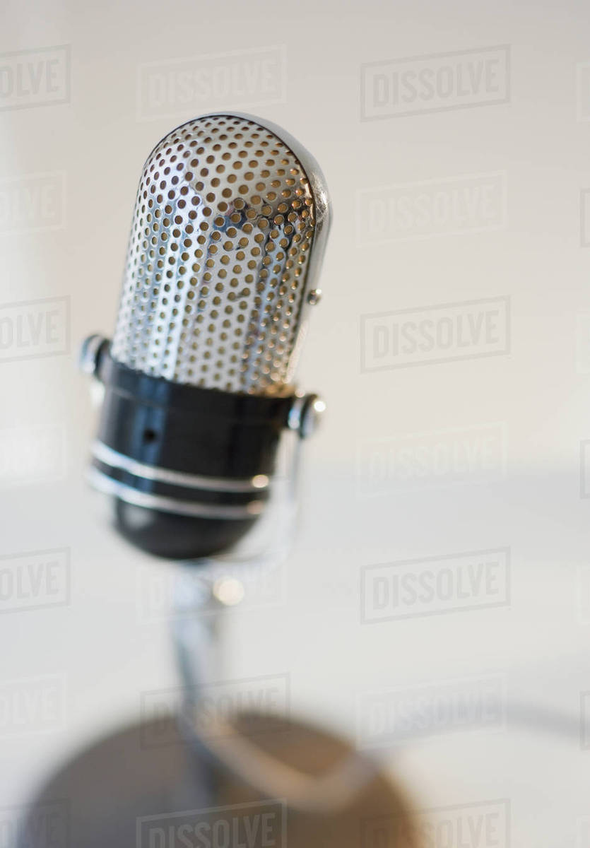 Close up of microphone - Royalty-free Stock Photo | Dissolve
