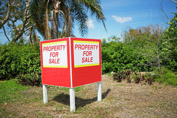 Property For Sale sign - Stock Photo - Dissolve