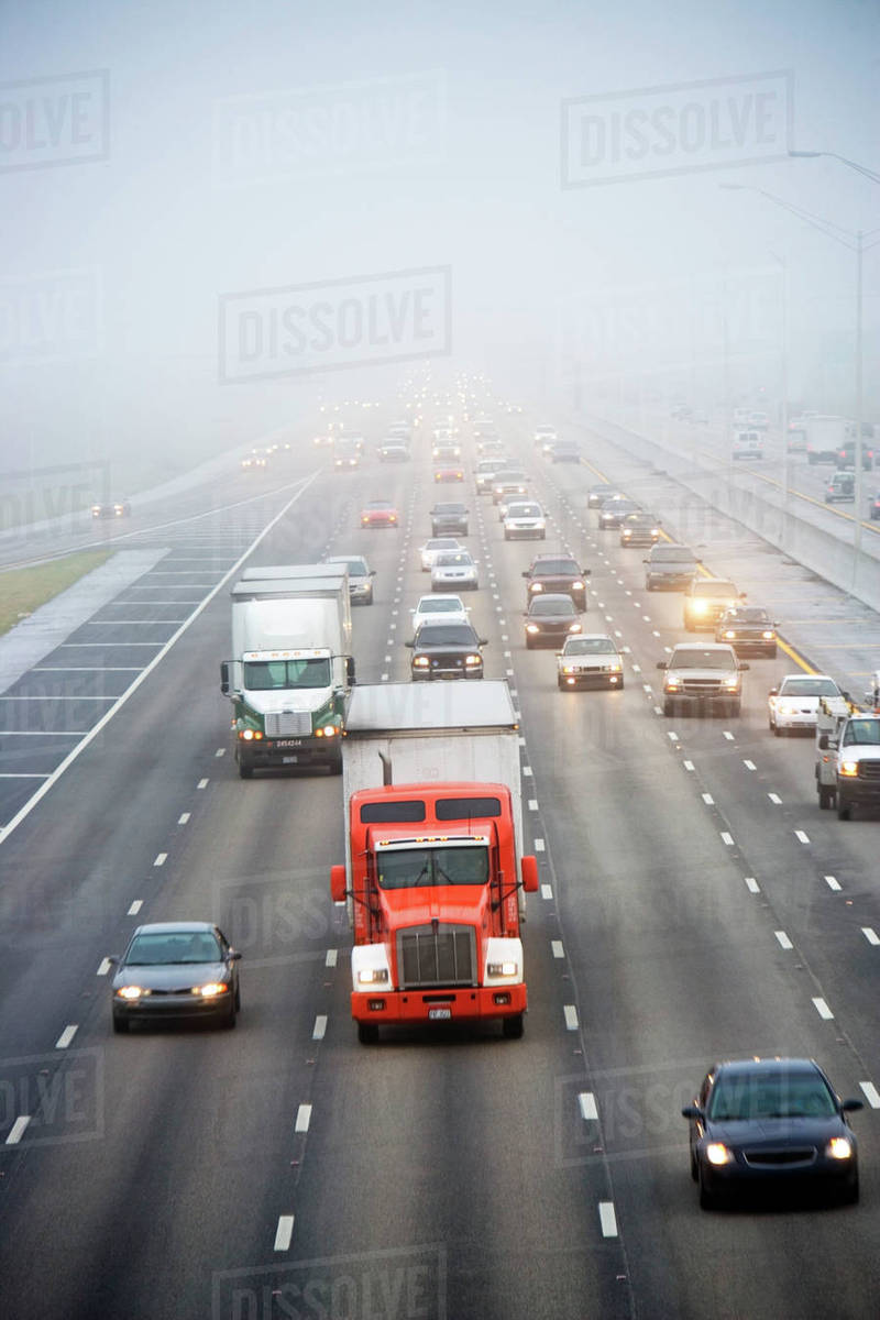 Traffic on large highway - Stock Photo - Dissolve
