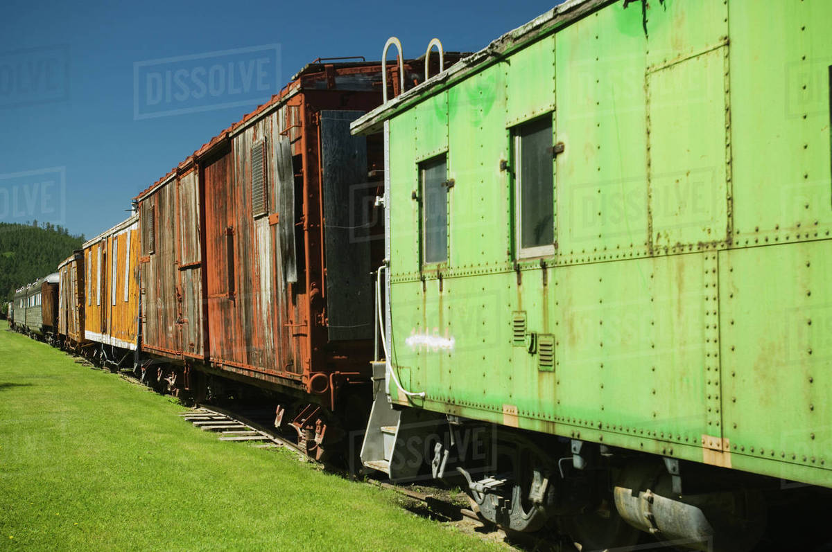 Abandoned freight train - Royalty-free Stock Photo | Dissolve