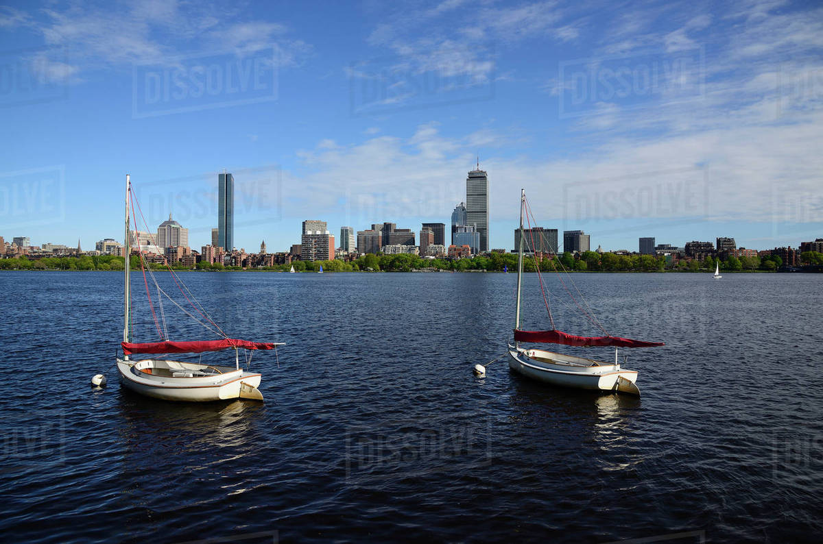 Massachusetts, Boston, Boats on Charles river - Royalty-free Stock ...