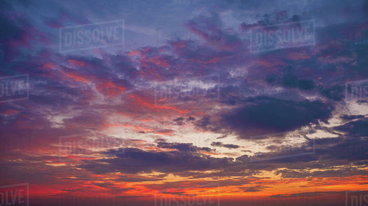 Multi colored dramatic sky - Stock Photo - Dissolve