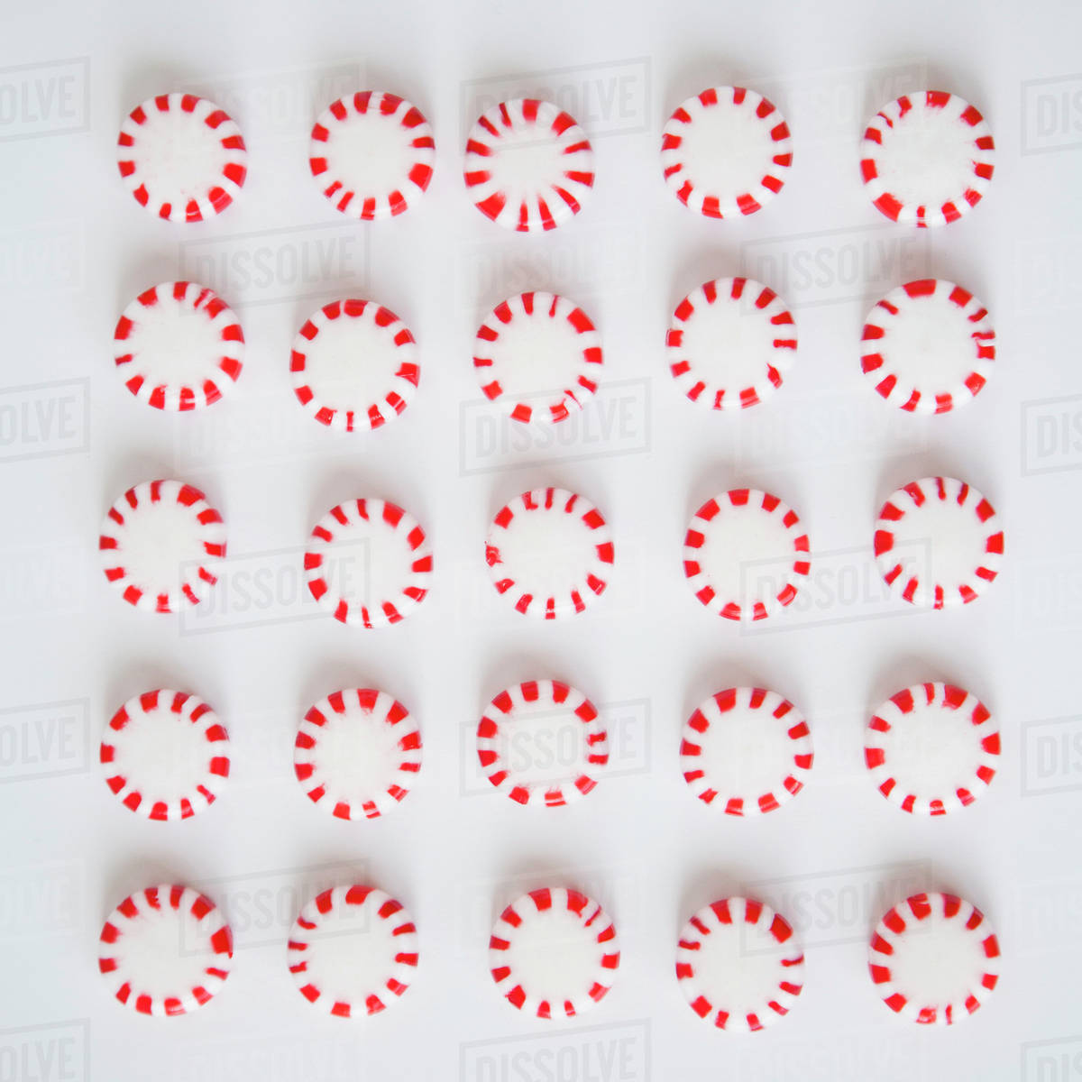 Studio Shot of rows of Peppermint Candies - Royalty-free Stock Photo ...