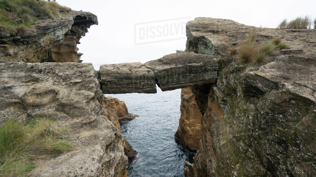 Stone bridge ready to collapse in the Sao Miguel Island in Azores ...