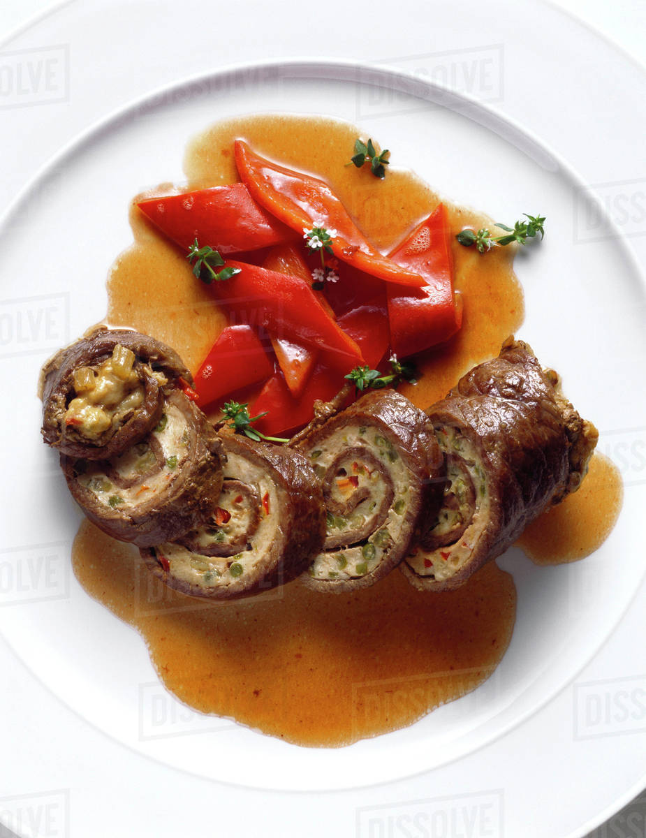 Rolled Slice of Beef - Royalty-free Stock Photo | Dissolve