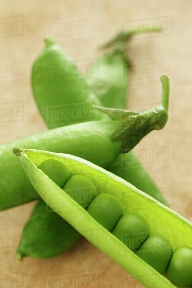 Pea pods (close-up) - Royalty-free Stock Photo | Dissolve