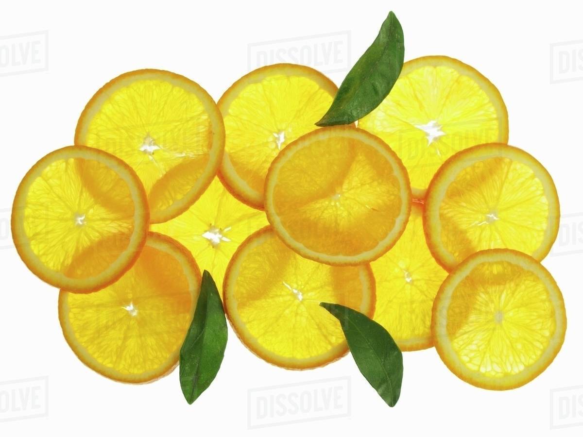 Orange slices, seen from above - Royalty-free Stock Photo | Dissolve