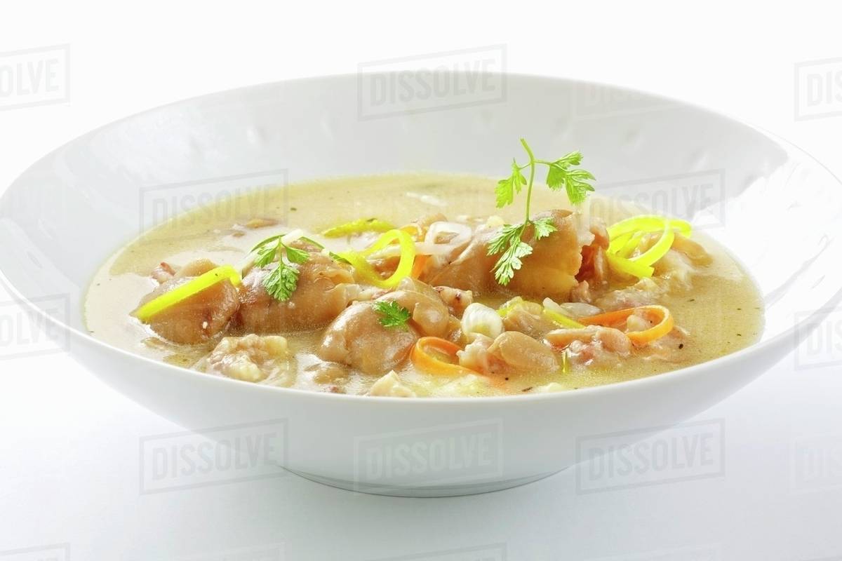 Klachelsuppe (Soup made with knuckle of pork & root vegetables, Styria ...