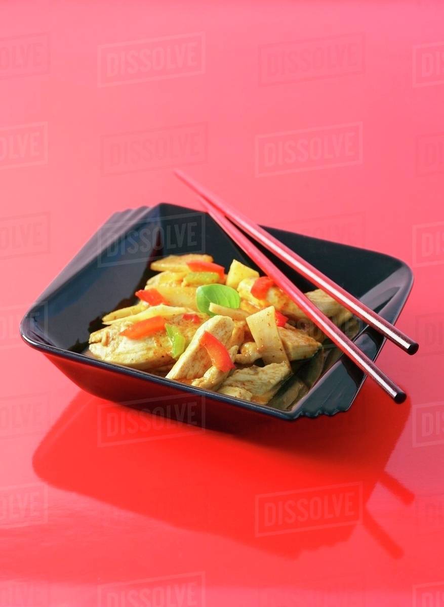 Red Indigo chicken curry - Royalty-free Stock Photo | Dissolve