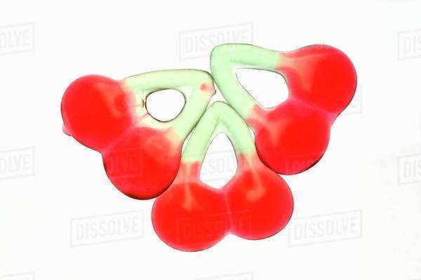 Three jelly cherries - Royalty-free Stock Photo | Dissolve