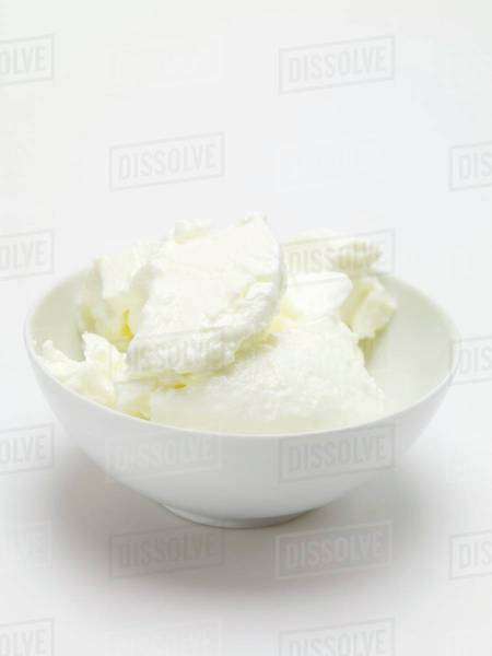 Quark in white bowl - Royalty-free Stock Photo | Dissolve