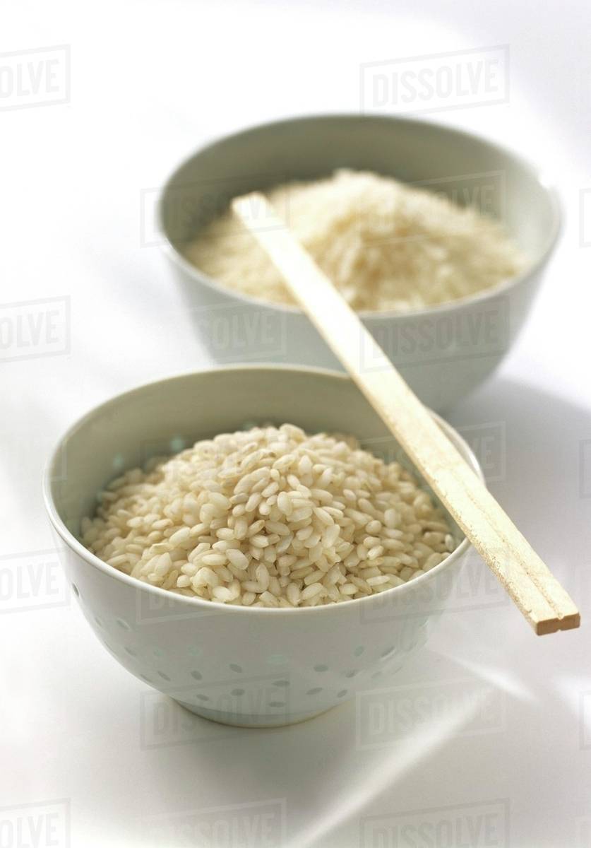 Long and Short Grain Rice; Chopsticks - Royalty-free Stock Photo | Dissolve