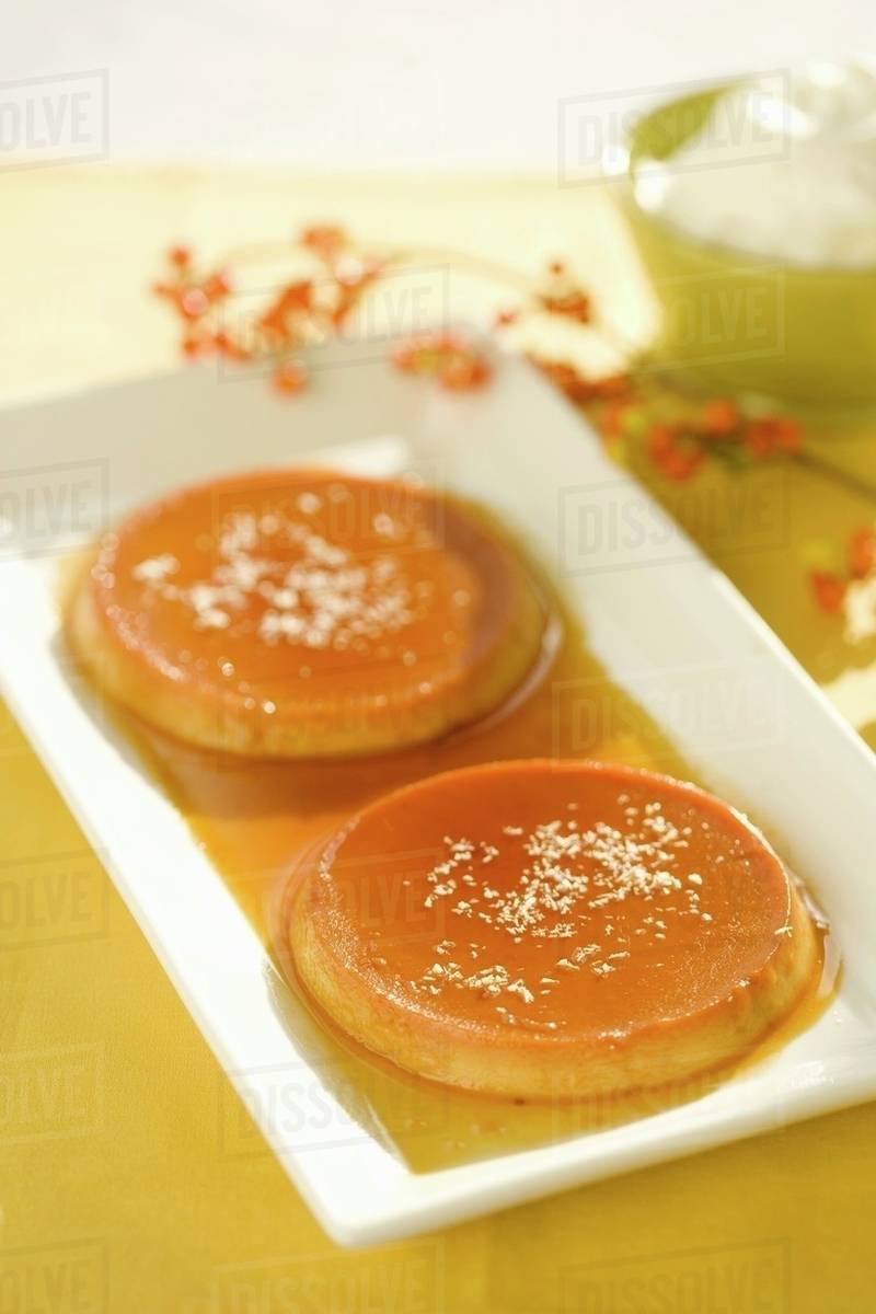 Flan on a Platter - Royalty-free Stock Photo | Dissolve