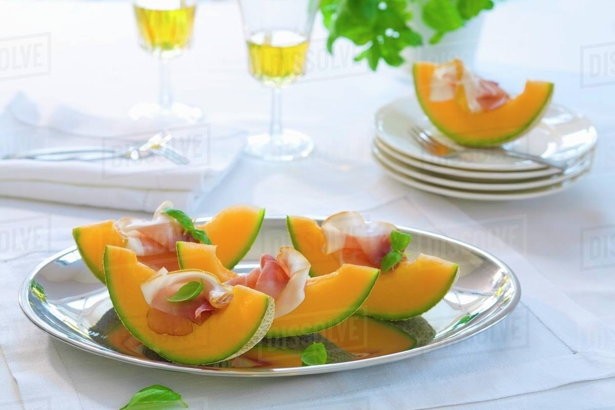 Melon with ham - Stock Photo - Dissolve