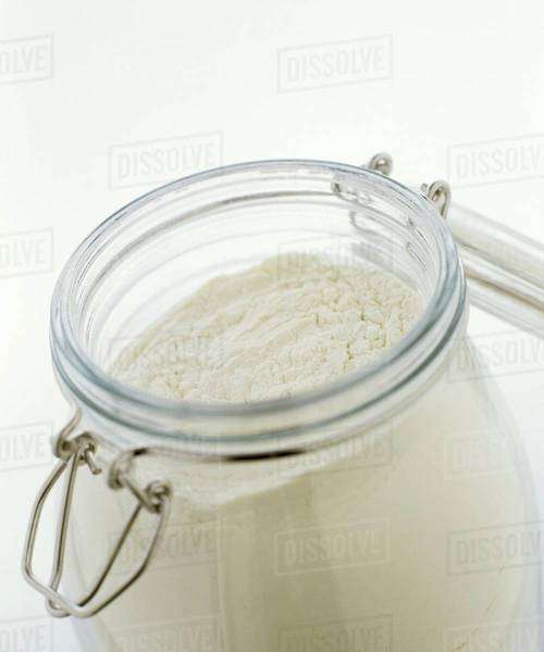 Wheat flour in a preserving jar - Royalty-free Stock Photo | Dissolve