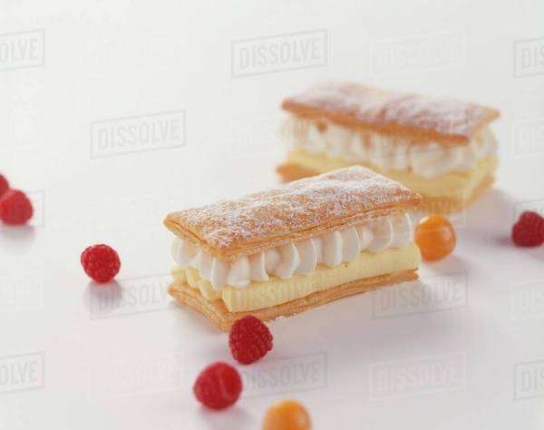 Cream slice (puff pastry) - Royalty-free Stock Photo | Dissolve