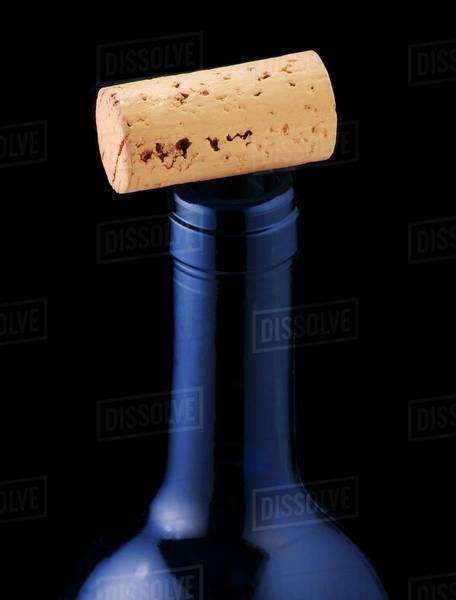 Wine cork on bottleneck - Royalty-free Stock Photo | Dissolve